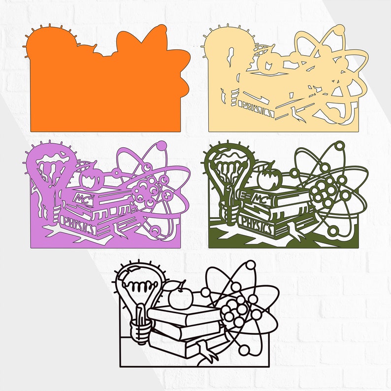Physics Laser Cut SVG, Multilayer Design, Instant Digital Download ...