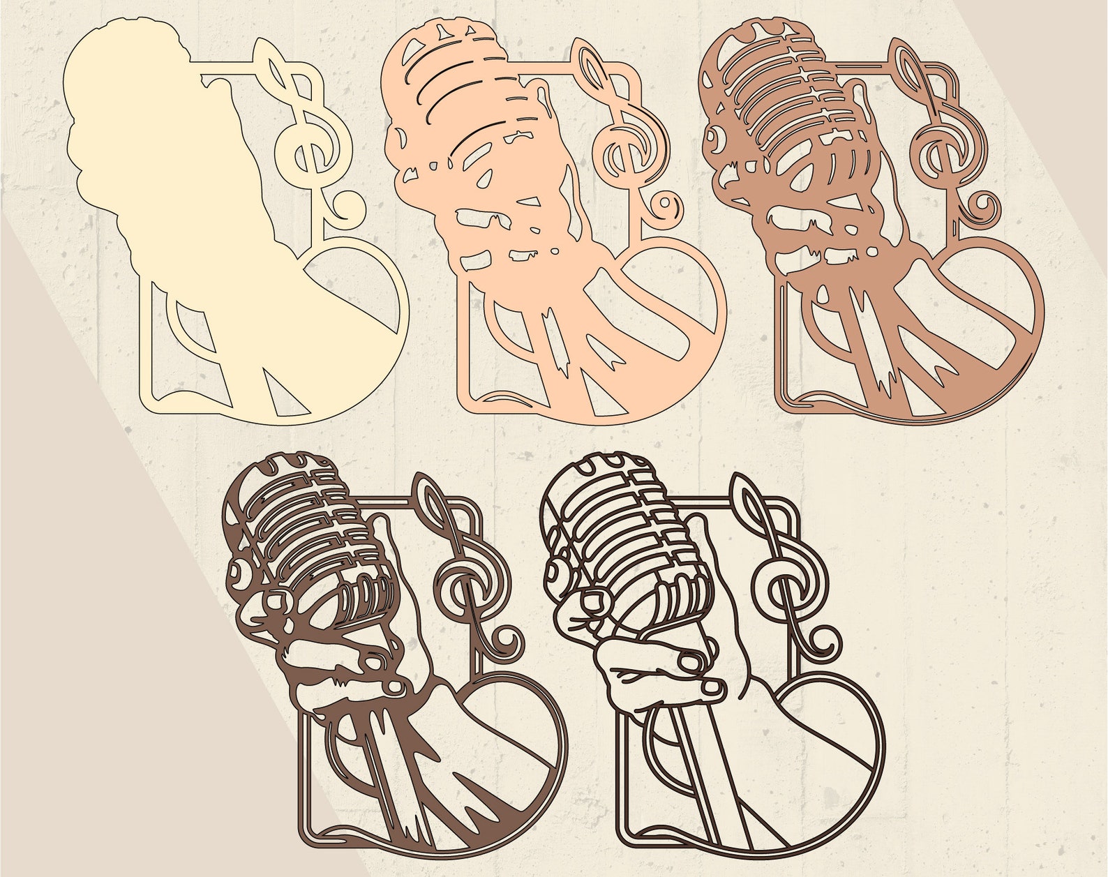 Singer 3D Layered SVG File, Laser Cut Files, Singer Craft SVG, Instant ...