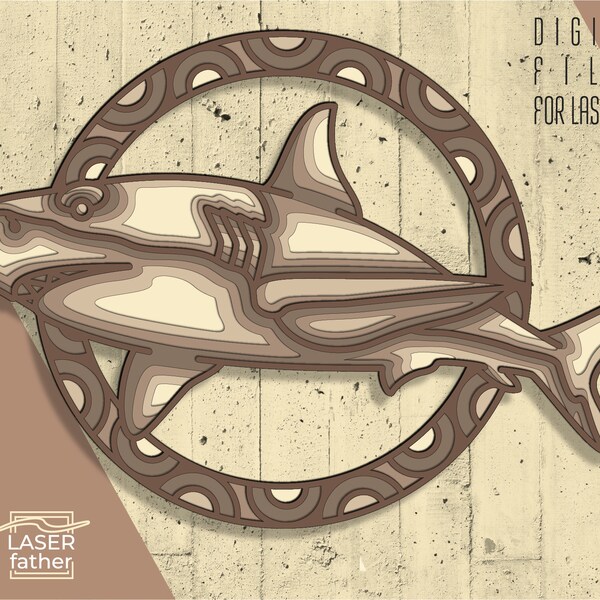 Laser Cut Files Shark 3d - Etsy