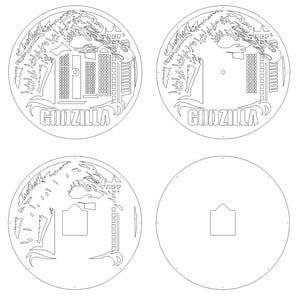 Godzilla Art, 3D Cricut Project, Wooden Laser Cut, Japan Monster ...