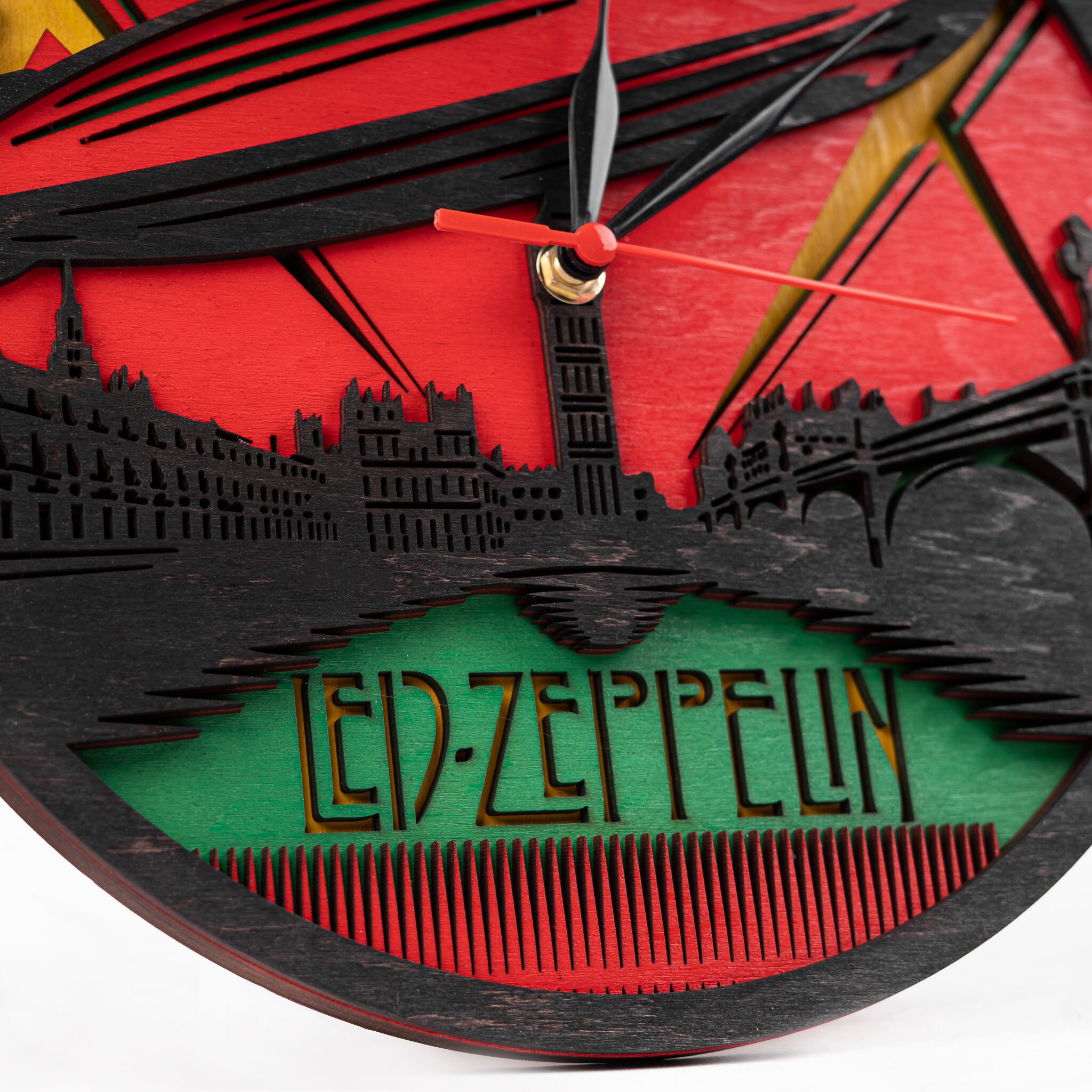 Led Zeppelin Clock, Rock N Roll Designs, Music Band SVG, 3D Laser Cut ...