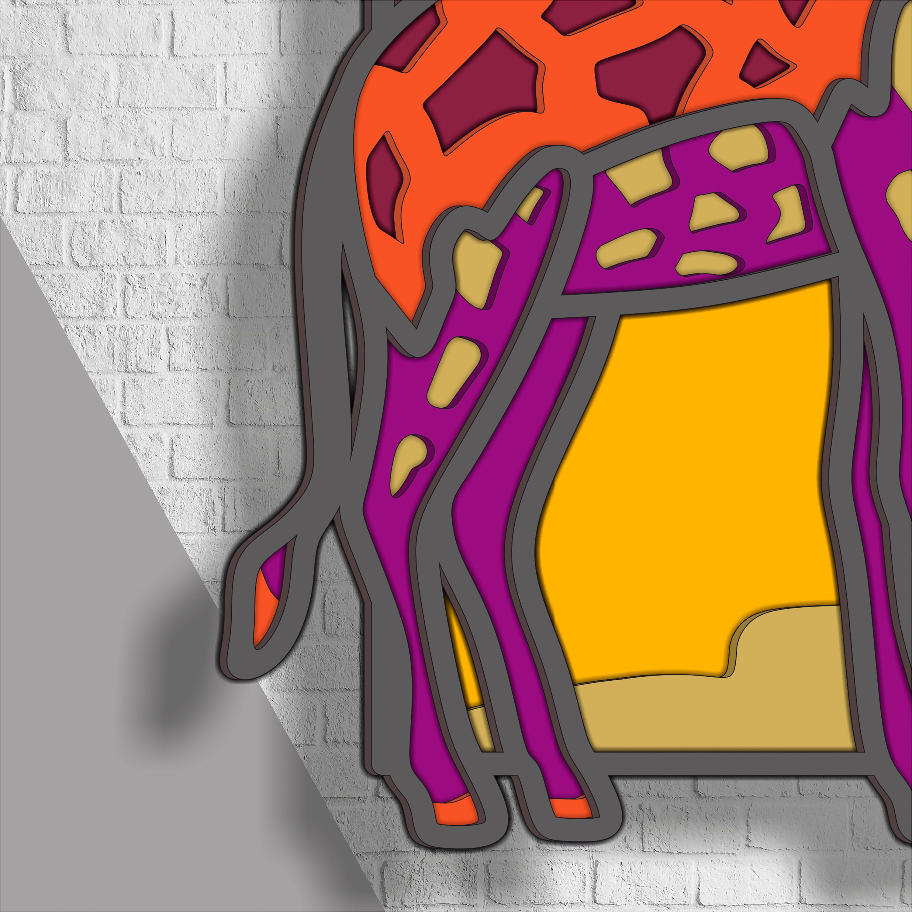 Giraffe SVG for Laser Cut, Layered Crafts, Digital Download Cdr Ai Eps ...