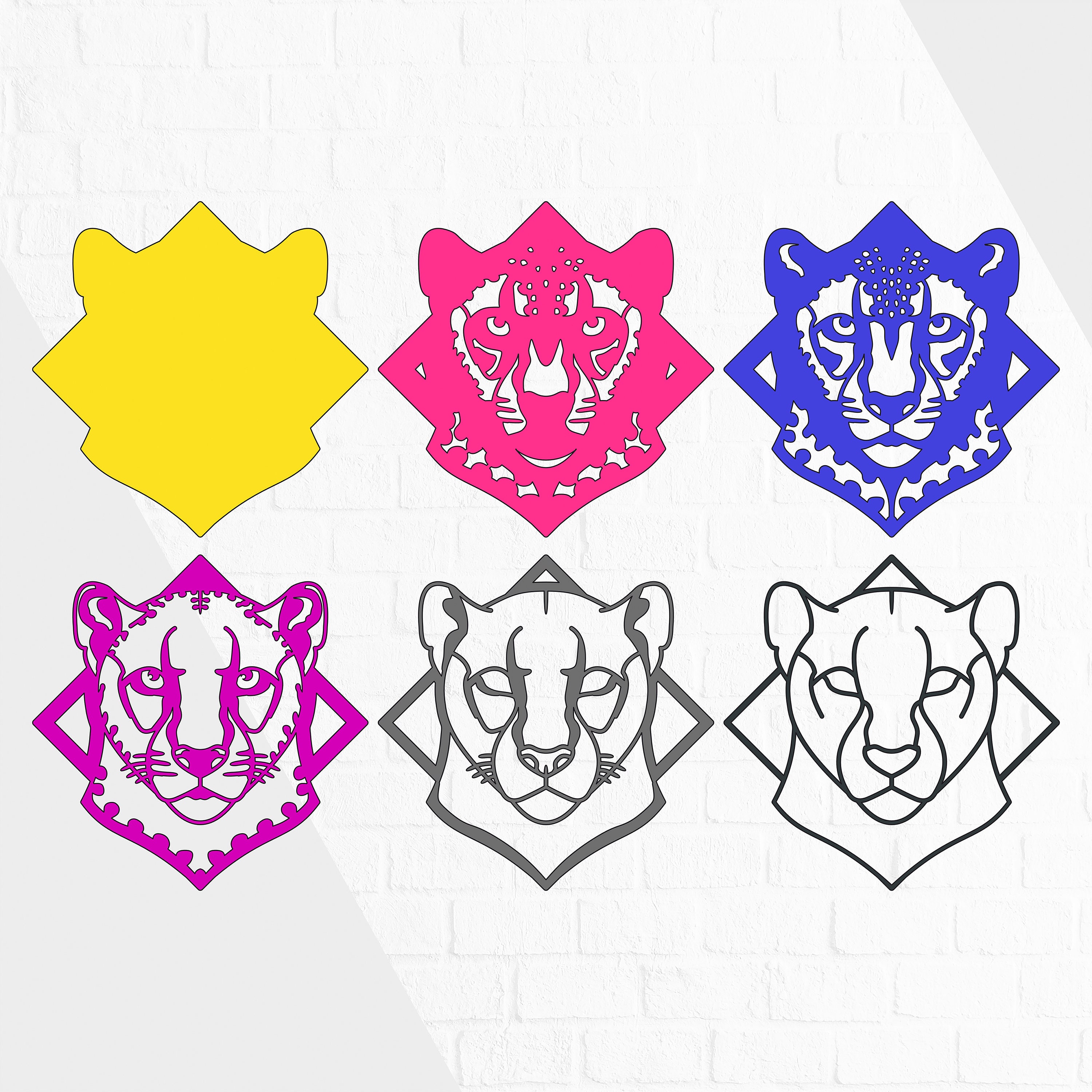 Cheetah SVG for Laser Cut, Digital Download, Layered Papercut Template ...