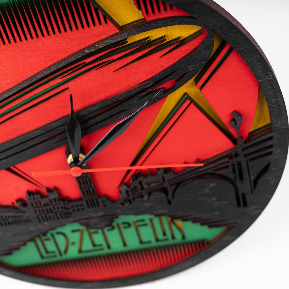 Led Zeppelin Clock, Rock N Roll Designs, Music Band SVG, 3D Laser Cut ...