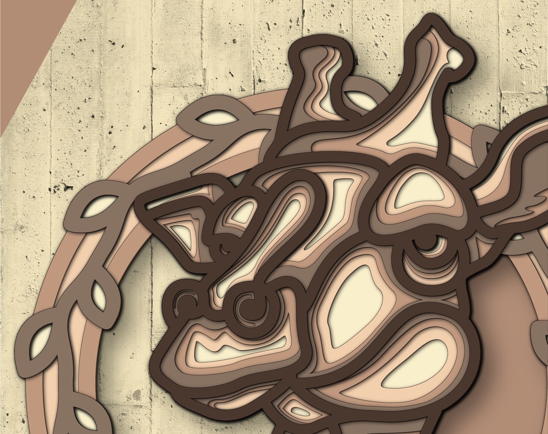 3D Giraffe Layered SVG File, Laser Cut Craft Files, Giraffe SVG ...