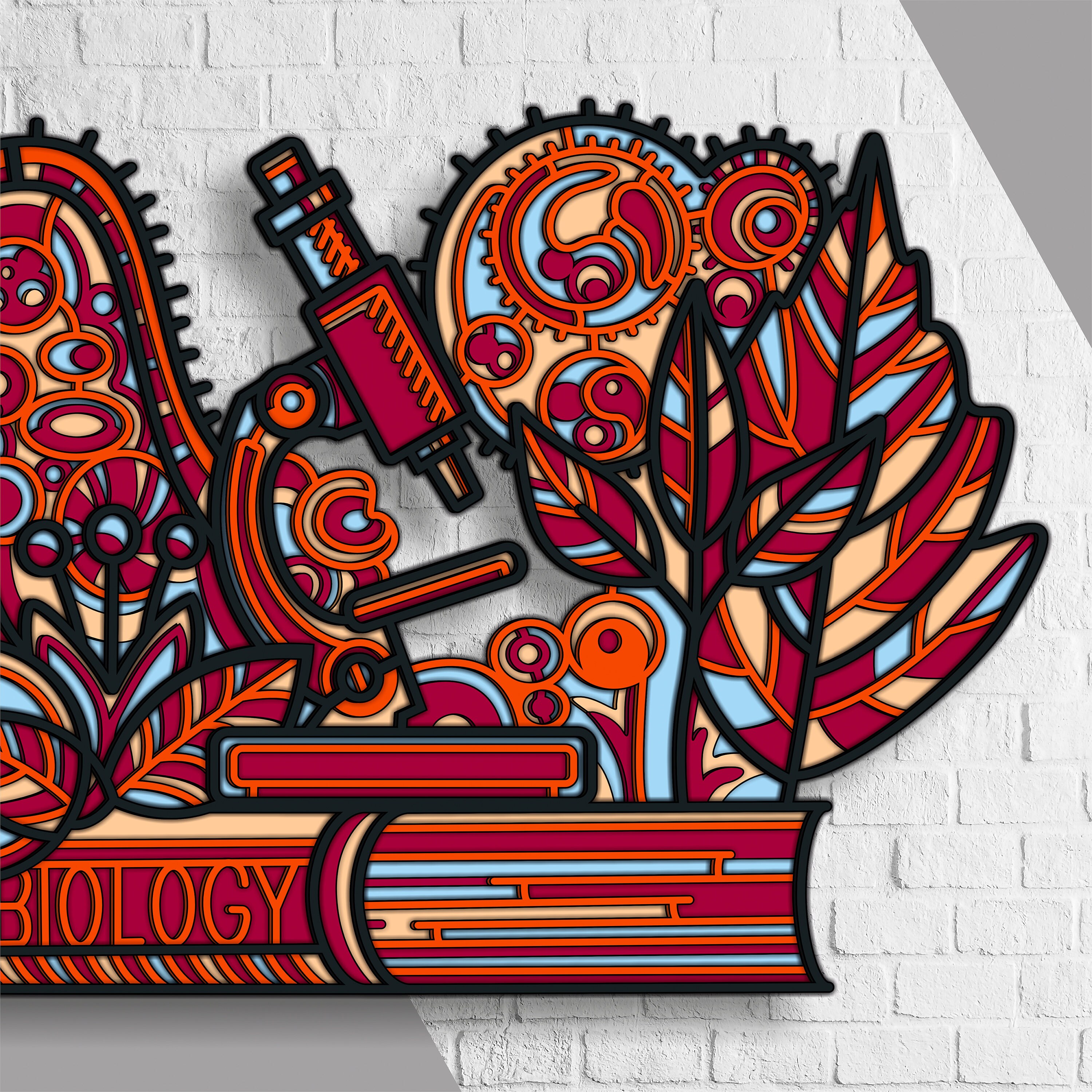 Biology Layered SVG for Cricut, Digital Download, Laser Cutting File ...