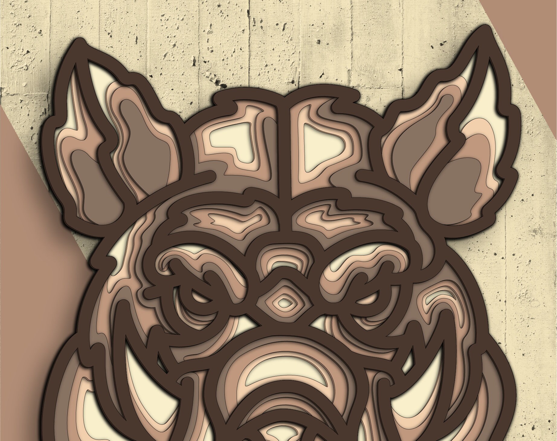 Multilayered Boar 3D SVG, Laser Cut Files, Instant Files for Download ...