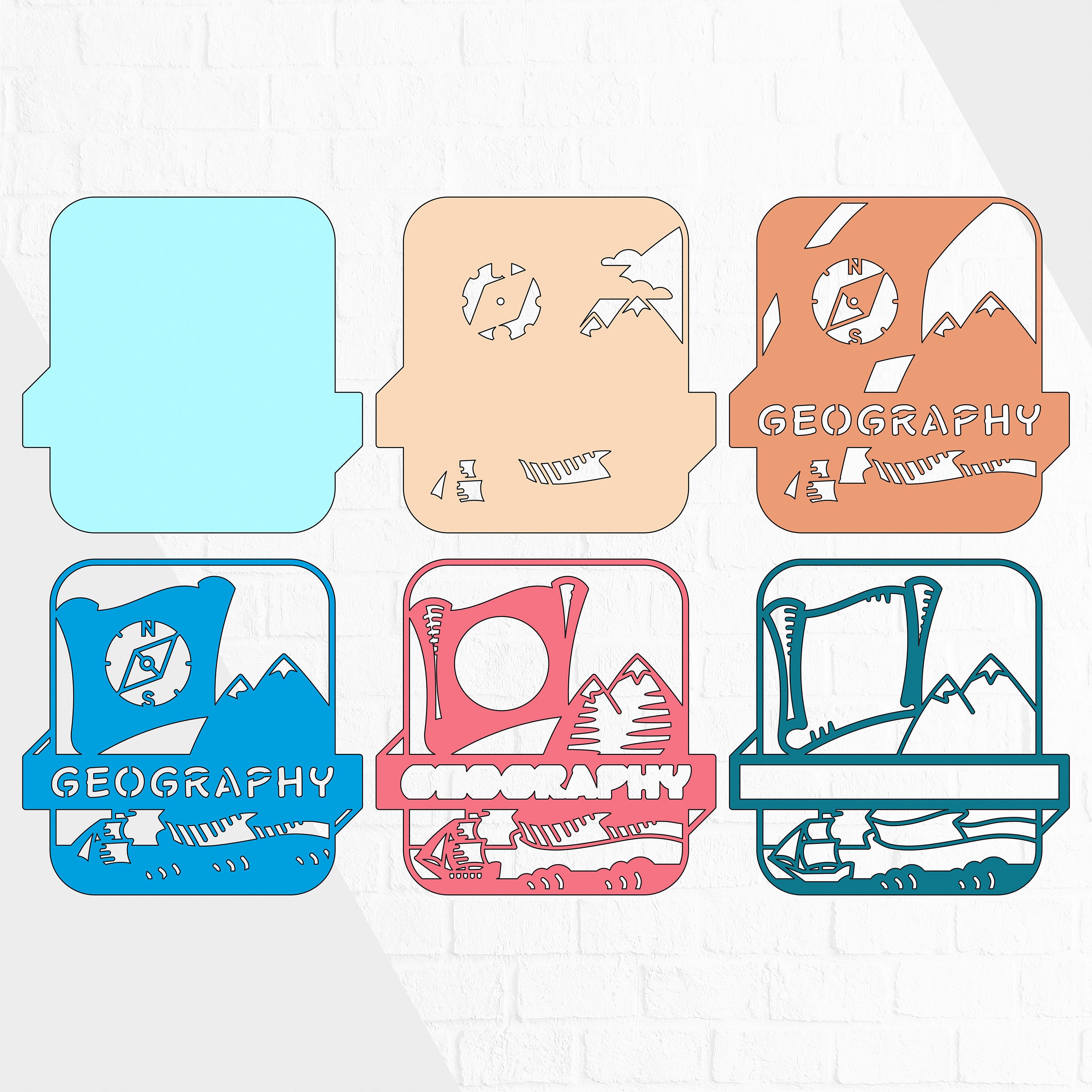 Geography Map SVG Files for Cricut, Laser Cutting Design, Glowforge ...