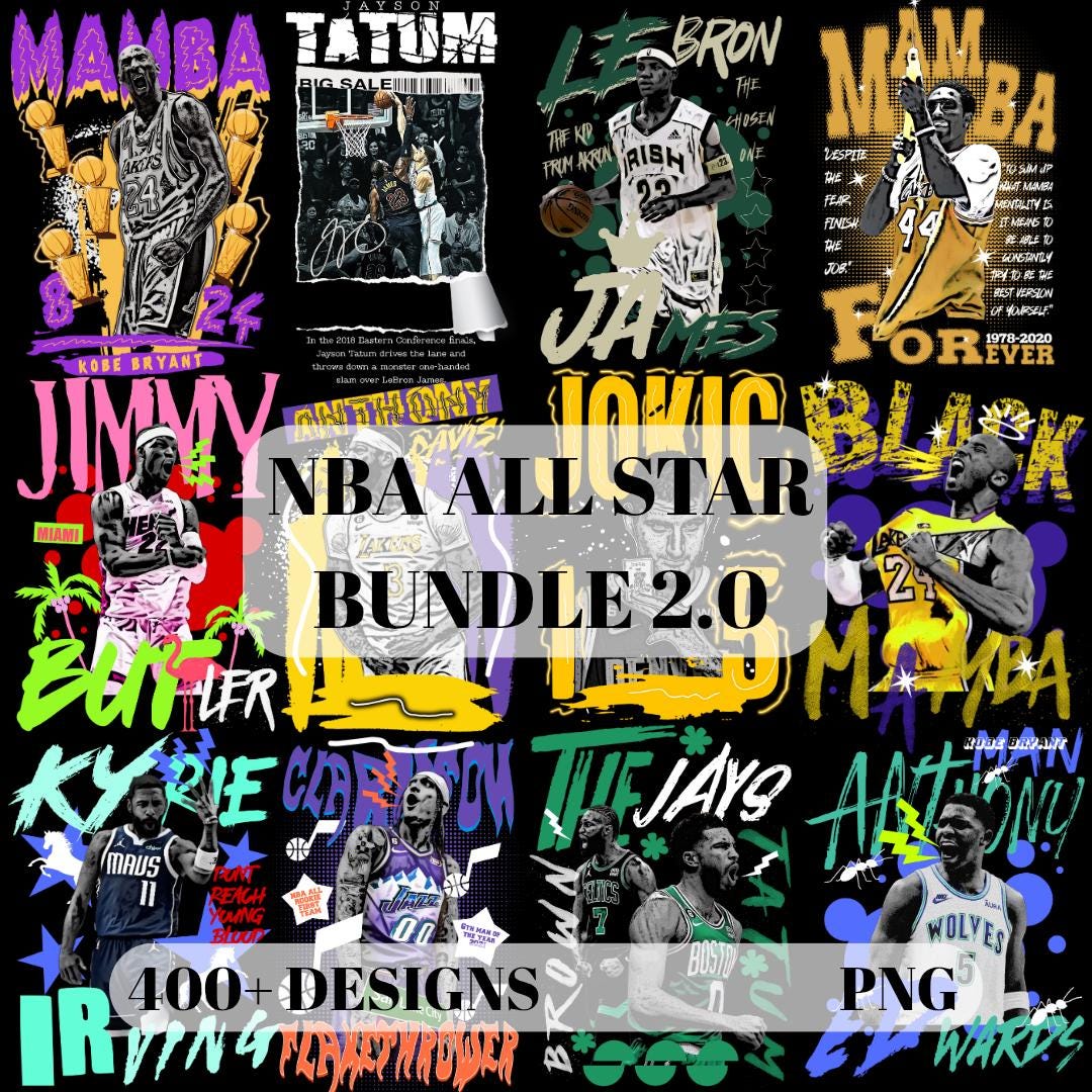 400+ NBA Bundle Vol 2, Tshirt, Jordan, Bryant, Png, Dtf, Vector ...