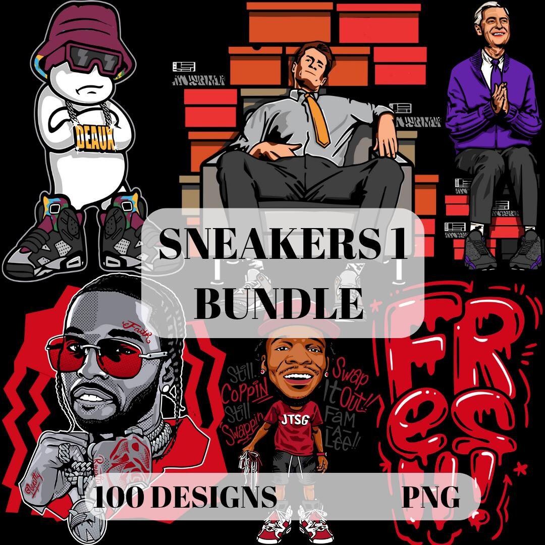 New 100 Shoes Bundle Vol 1, DTF, PNG, Vector, Digital Prints, Print on ...