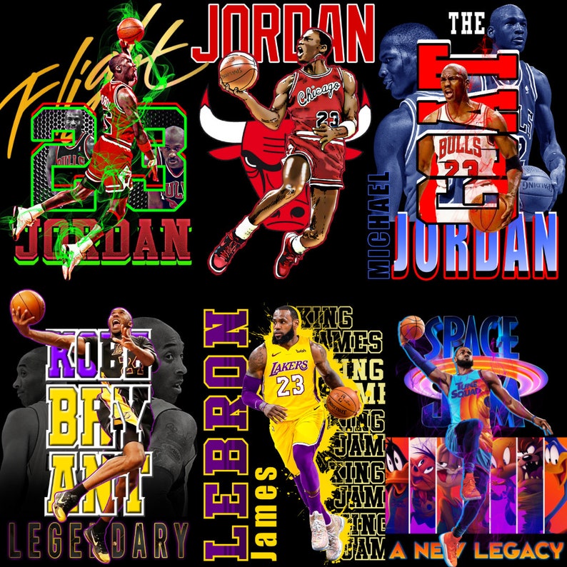 500 NBA Bundle Vol 1, Jordan, Bryant, Png, Dtf, Vector, Digital Prints ...