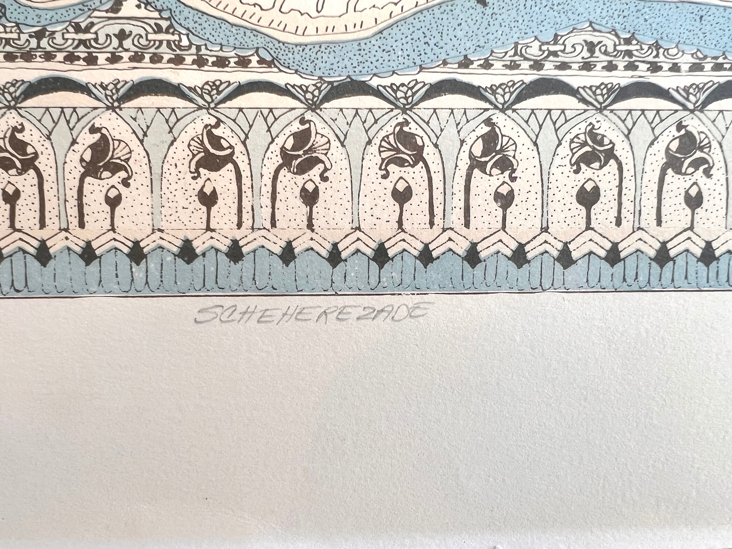 GINA JENNIE TOMAO Colored Lithograph scheherezade' Artist Proof V ...