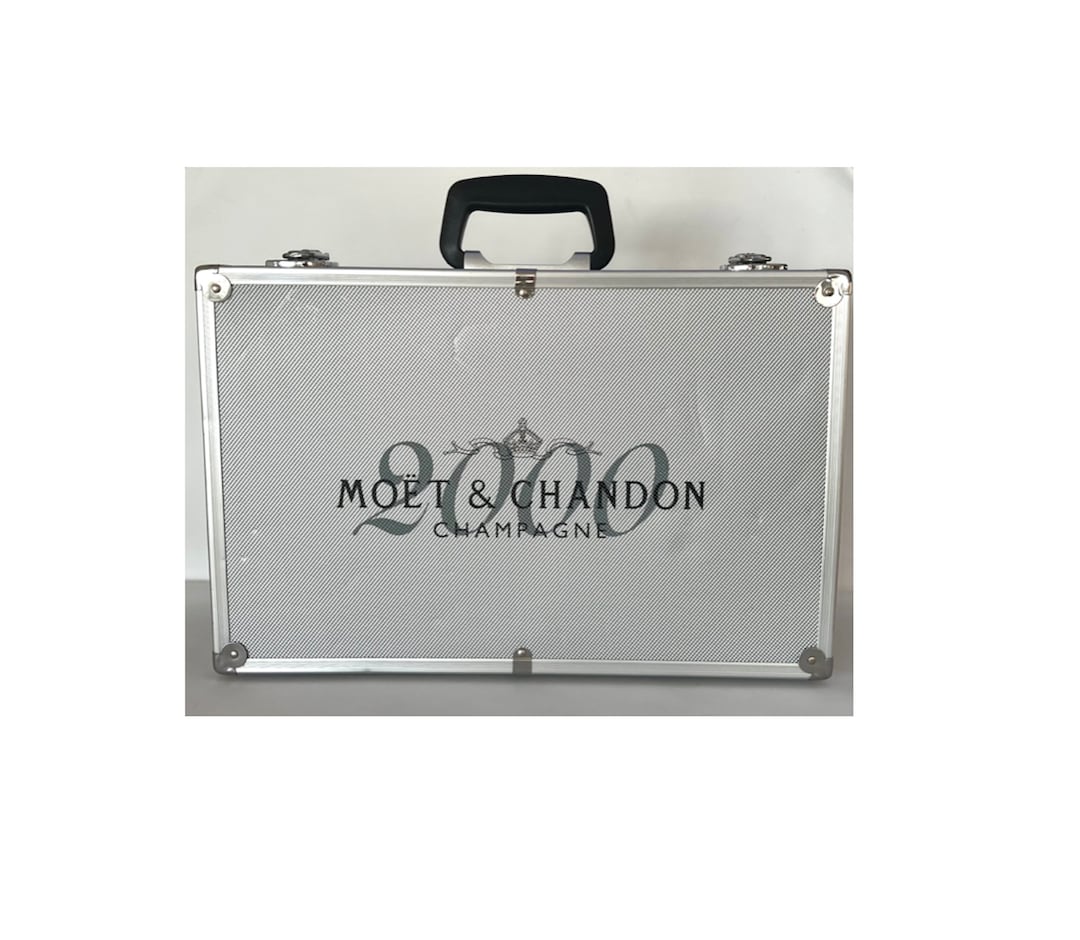 RARE MOET CHANDON Champagne 2000 Millenium Silver Aluminum Party ...