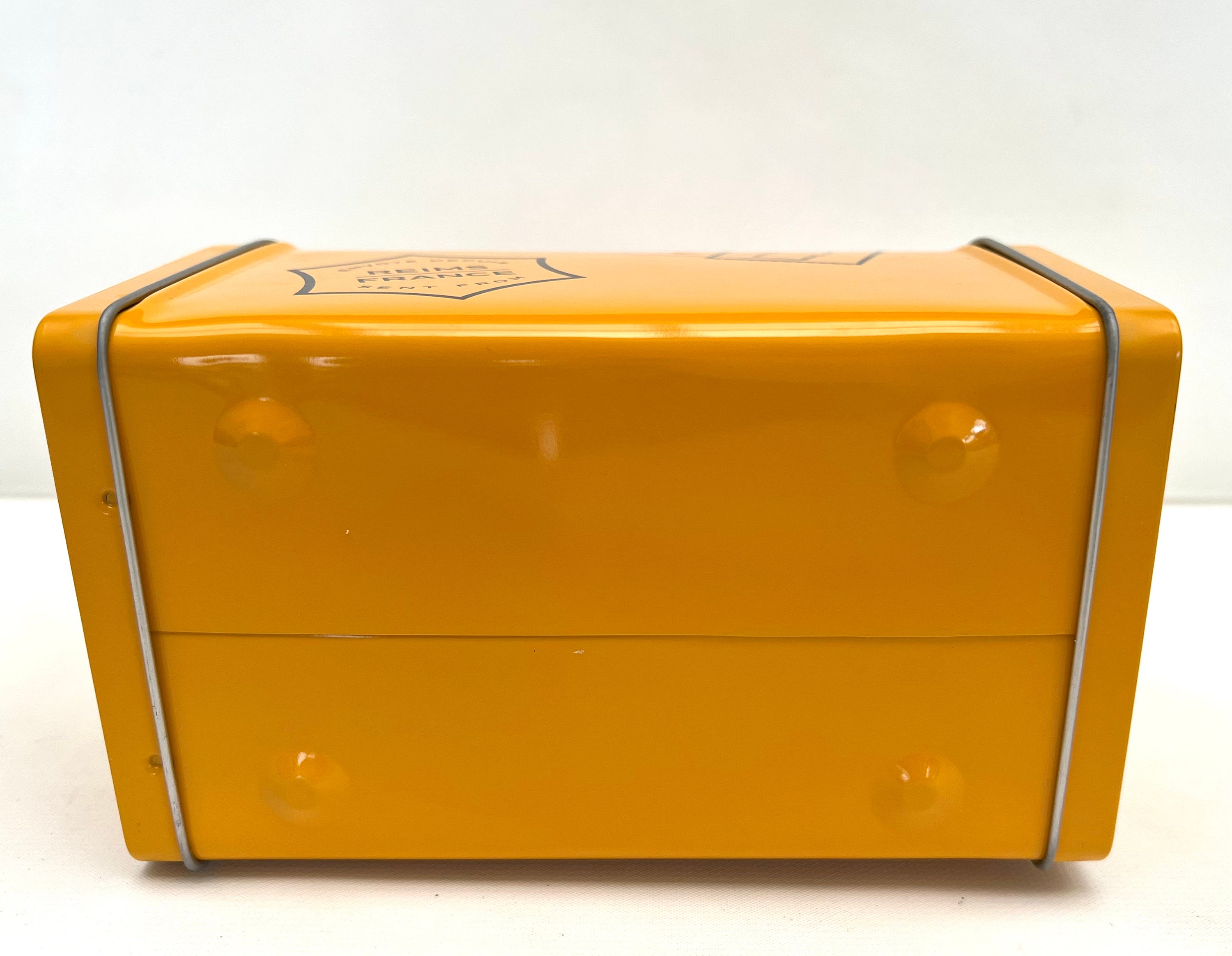 RARE VEUVE CLICQUOT Champagne Yellow Mini Mailbox Box With Red Flag ...