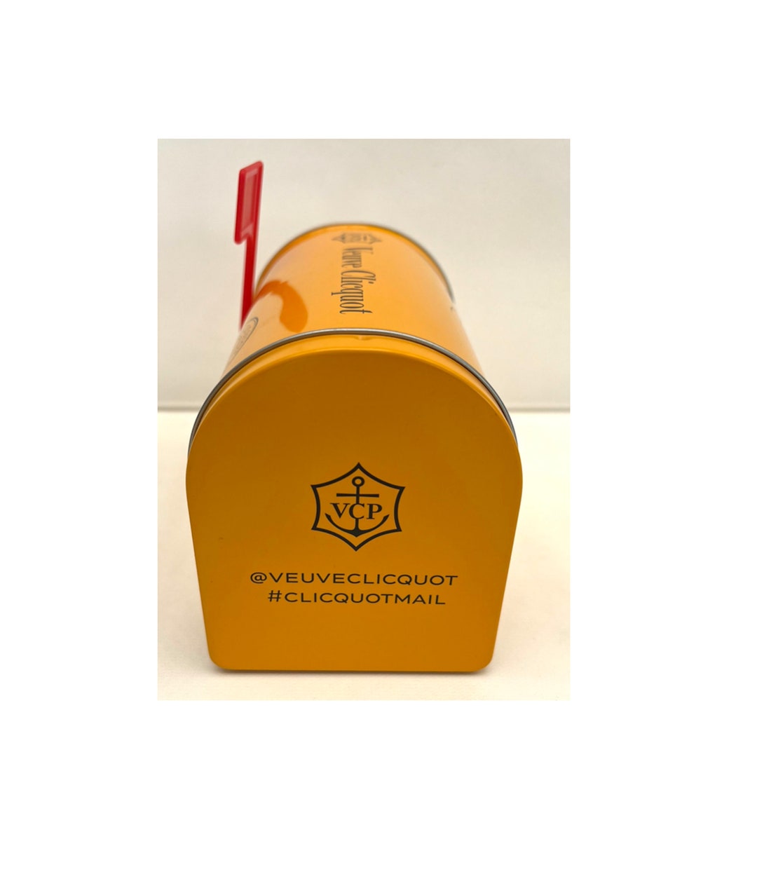 RARE VEUVE CLICQUOT Champagne Yellow Mini Mailbox Box With Red Flag ...