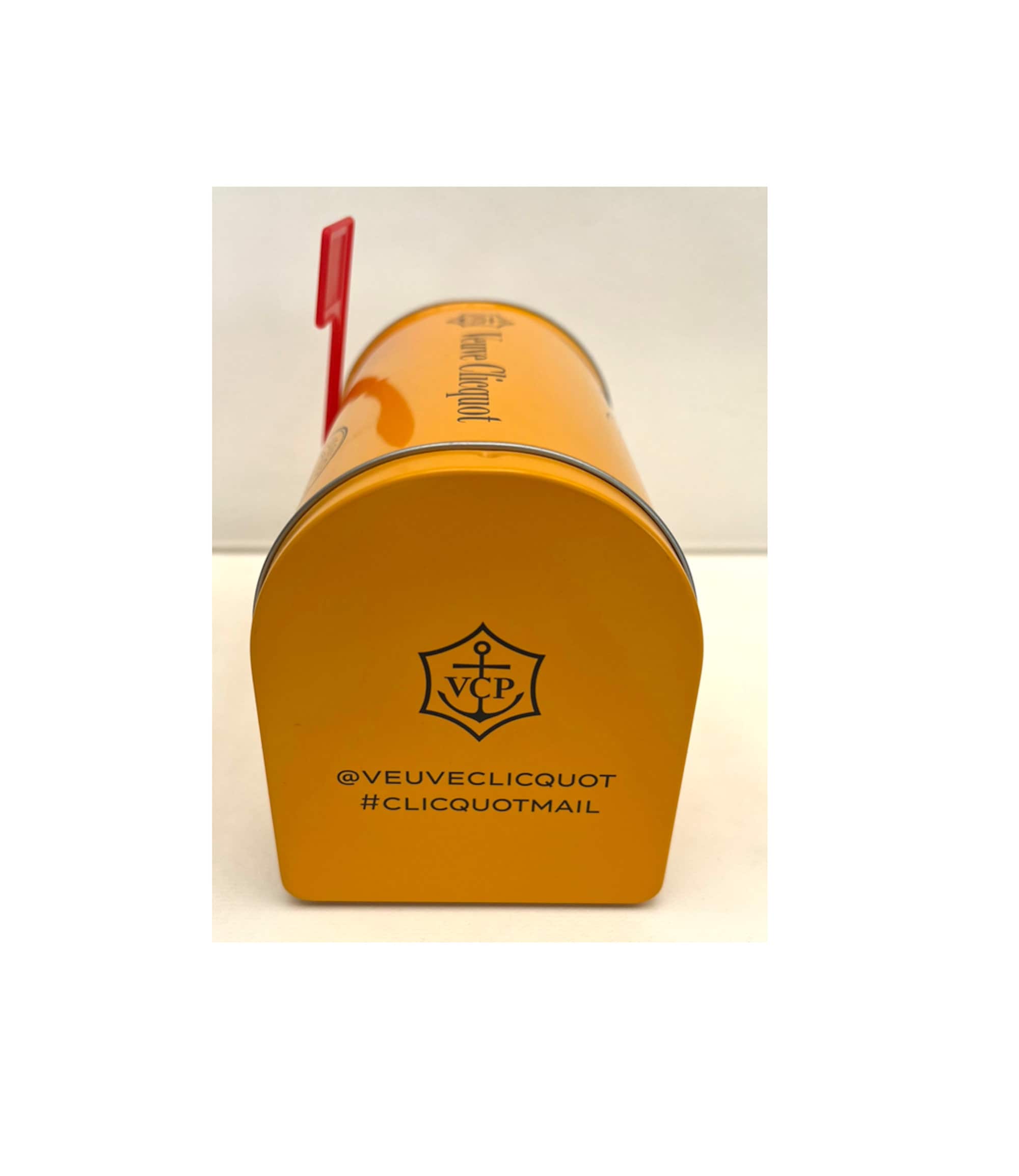 RARE VEUVE CLICQUOT Champagne Yellow Mini Mailbox Box With Red Flag ...