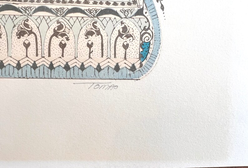 GINA JENNIE TOMAO Colored Lithograph "scheherezade'" Artist Proof V ...