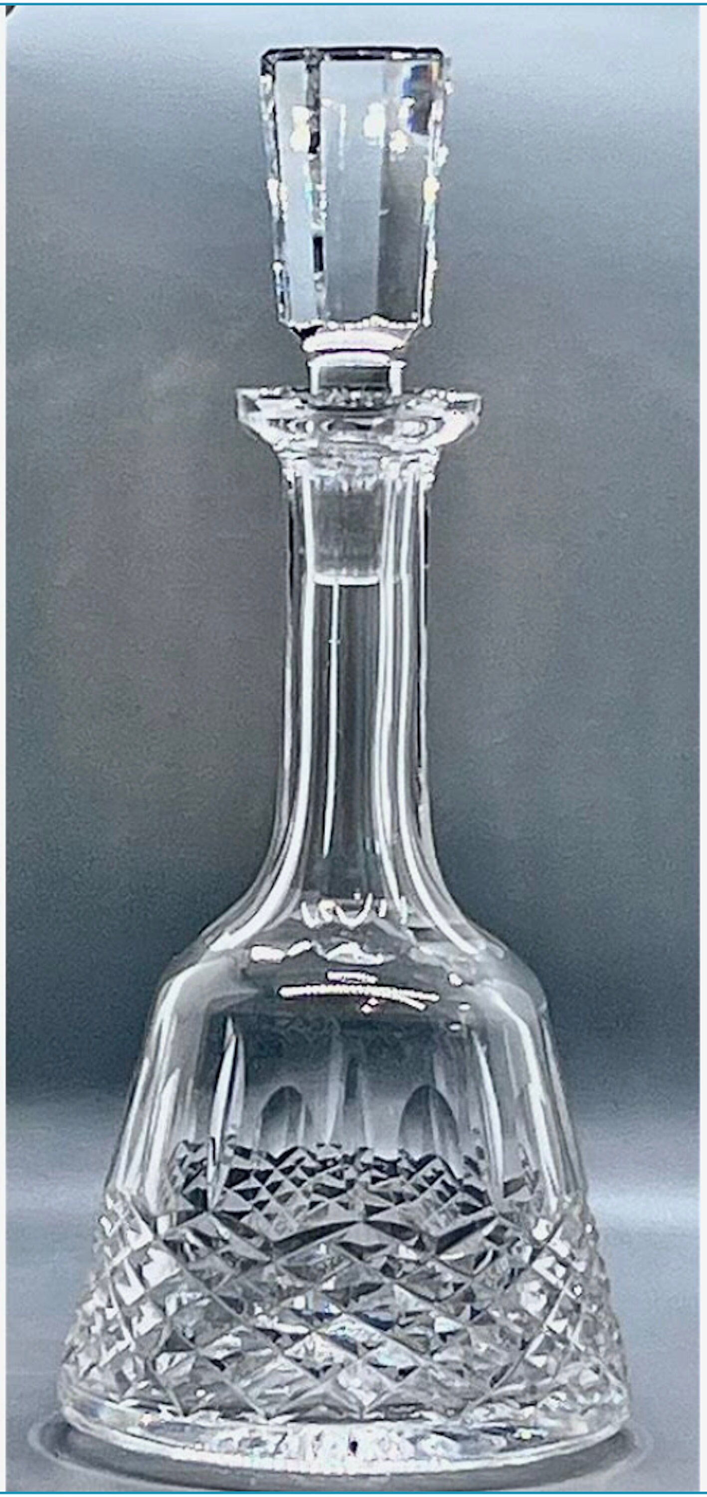 WATERFORD CRYSTAL KENMARE Round Decanter & Stopper, Spirit Whiskey Wine ...