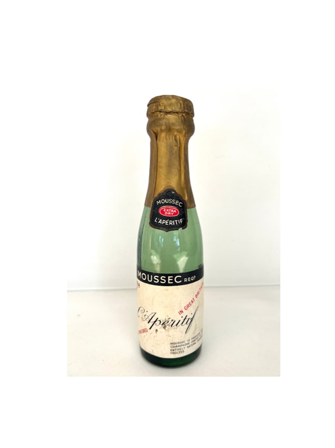 VINTAGE MOUSSEC CHAMPAGNE L'aperitif Empty Dummy Display Sealed Bottle ...