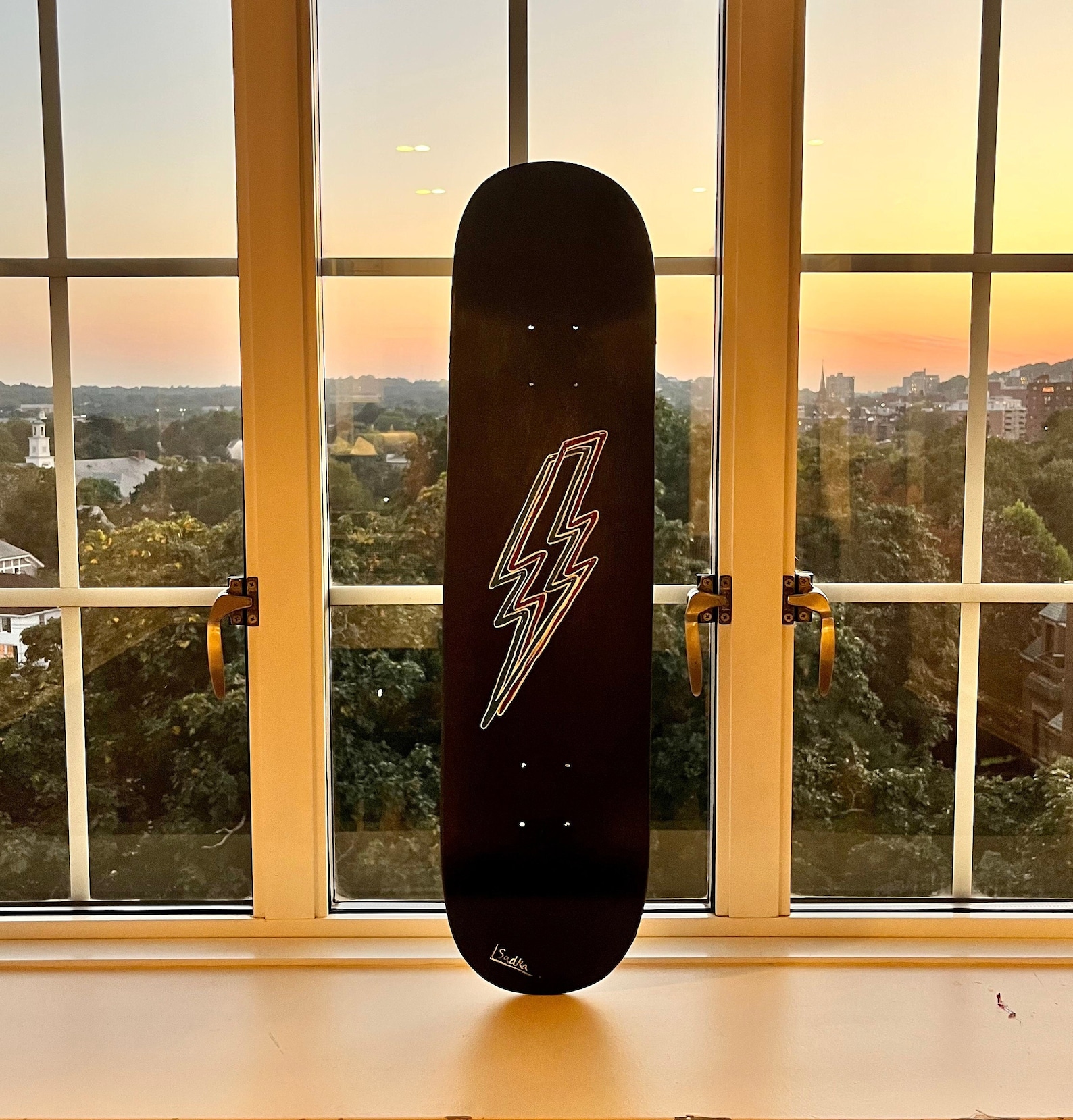 Neon Lightning Bolt Skateboard Deck - Etsy