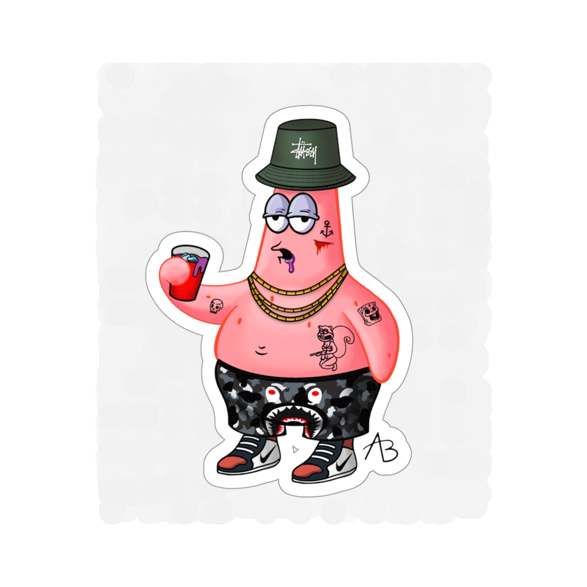 Patrick Star As A Gangster
