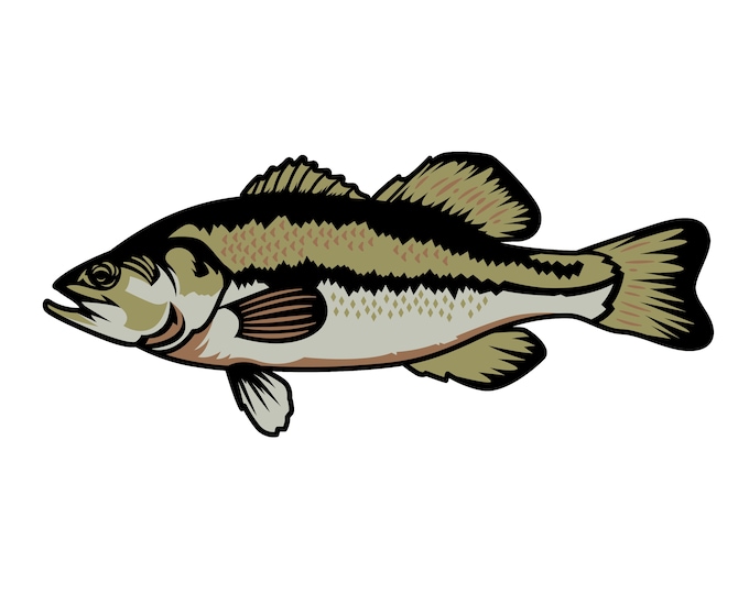 Multilayer Fish Bass Laser Cut File 3D Layered Bass Layered Dxf Dwg ...