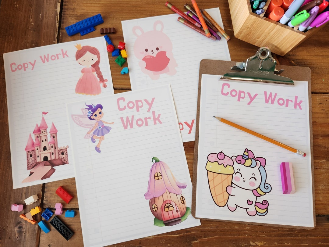 Copy Work Pages for Girls / Homeschool Printable / Charlotte Mason ...