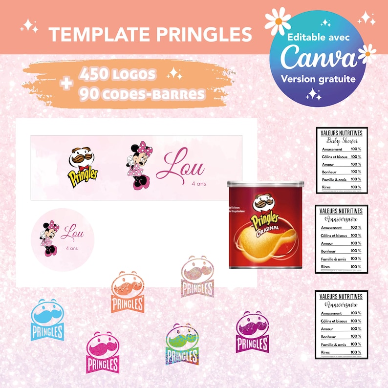 Pringles Packaging Template - Custom Pringles Template - Custom ...