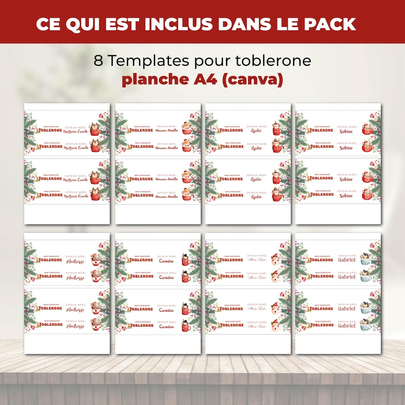 Christmas Toblerone Packaging – Printable Canva Templates – Gifts for ...