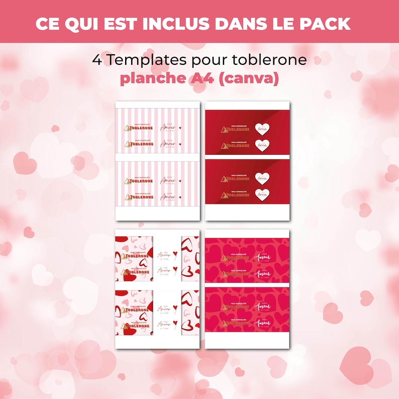 Toblerone Valentine's Day Packaging – Printable Canva Templates ...