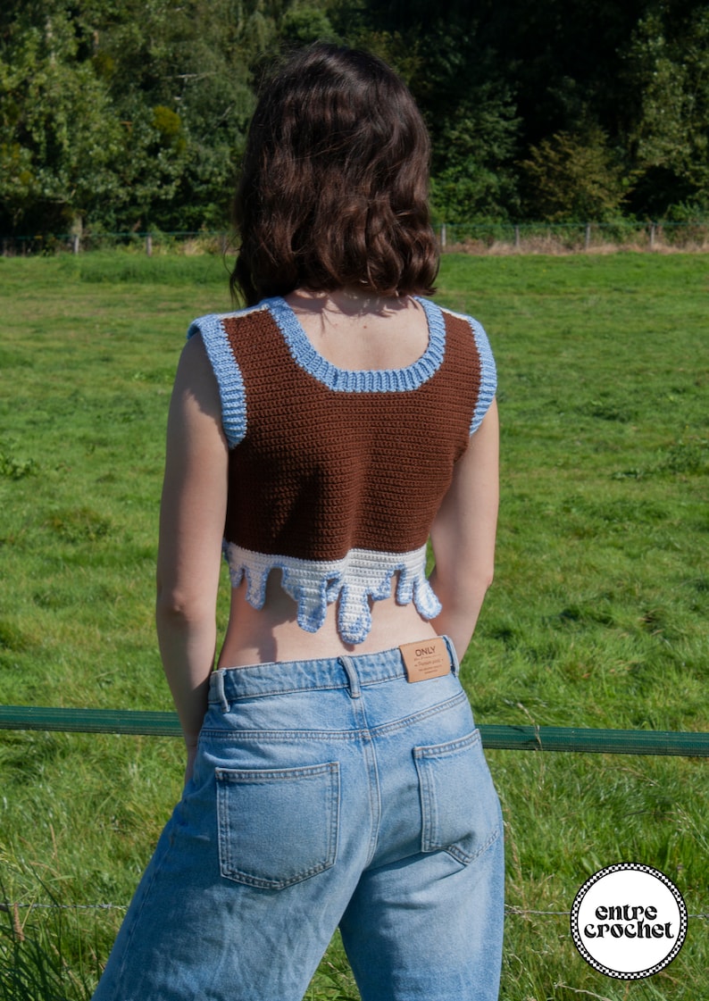 CROCHET PATTERN Chocolate Drippy Vest - Etsy