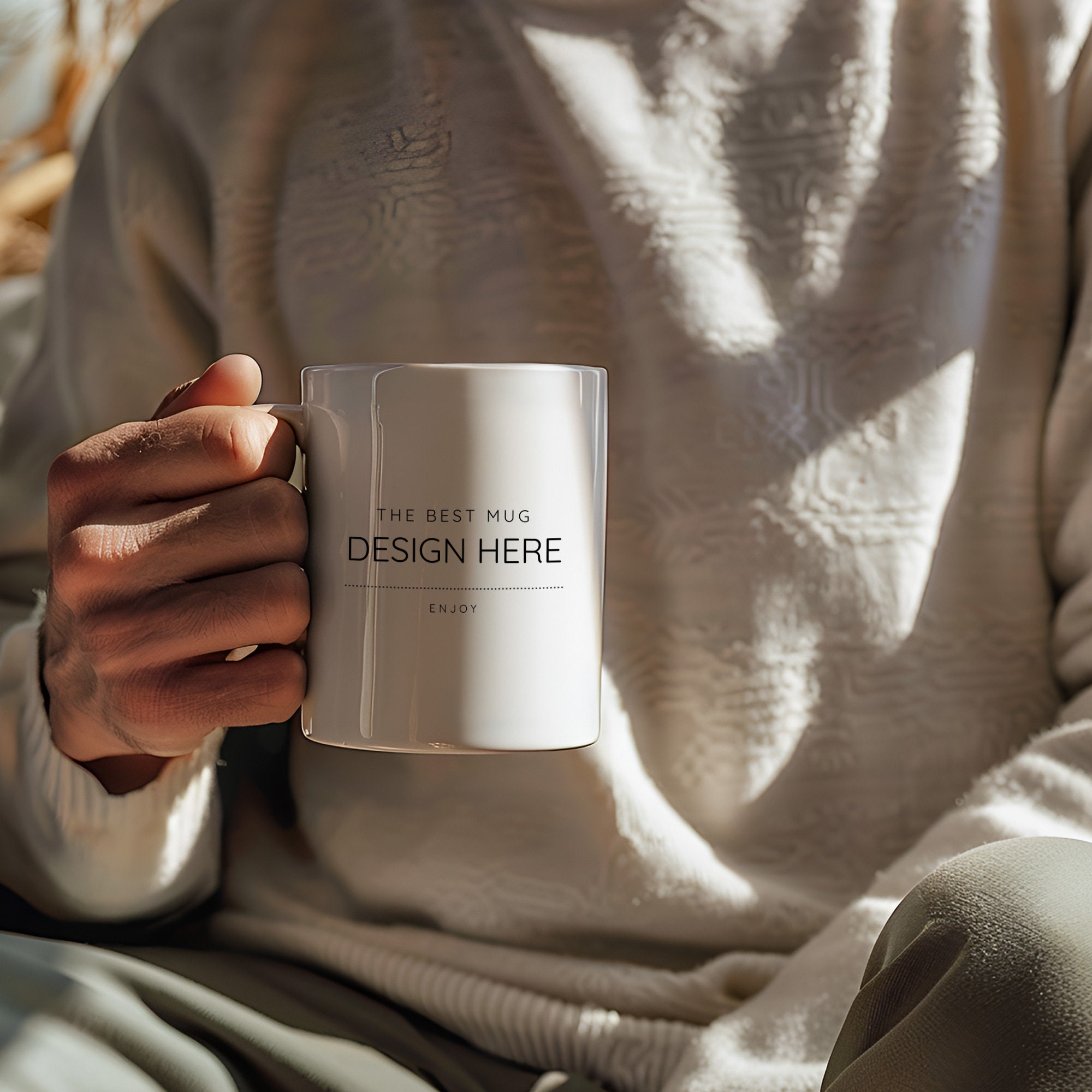 White Ceramic Mug Mockup Bundle, Cozy Neutral Aesthetic, Mug Mockup ...