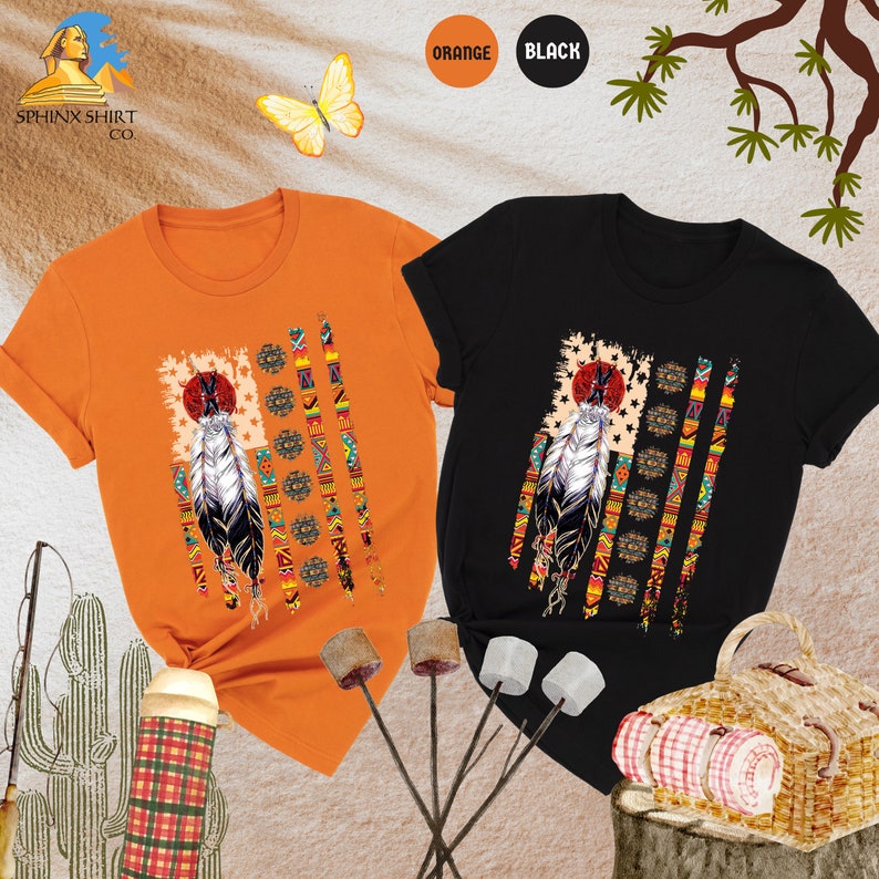 American Native Shirt, Native Feather Shirt, Western Native Clothing ...