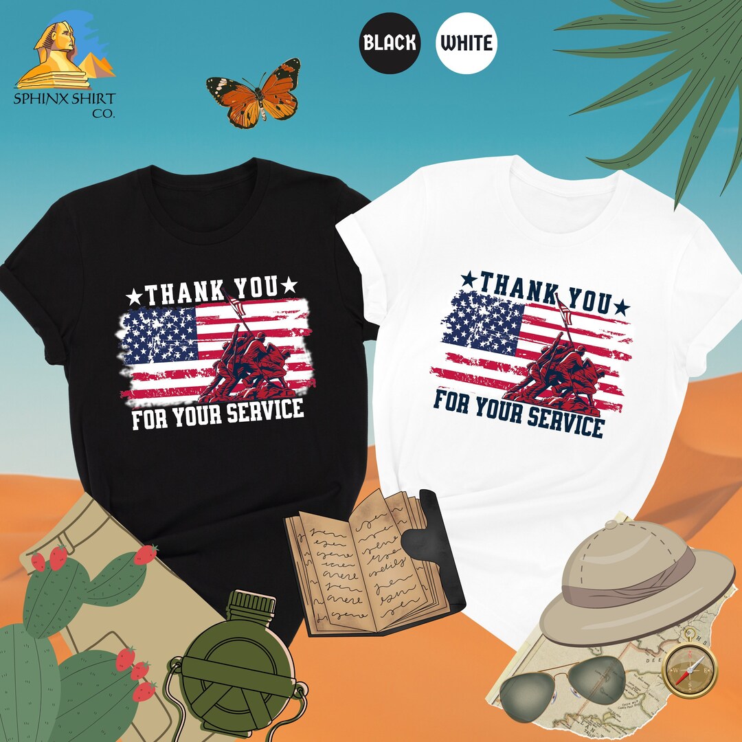 Thank You for Your Service Shirt, Thank You Veterans Shirt, Memorial ...