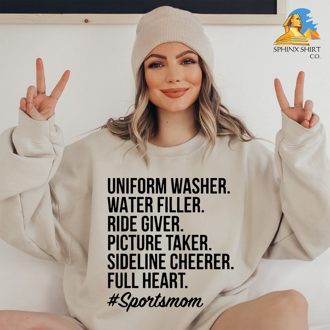 Sports Mom Sweatshirt, Uniform Washer, Water Filler, Baseball Mom ...