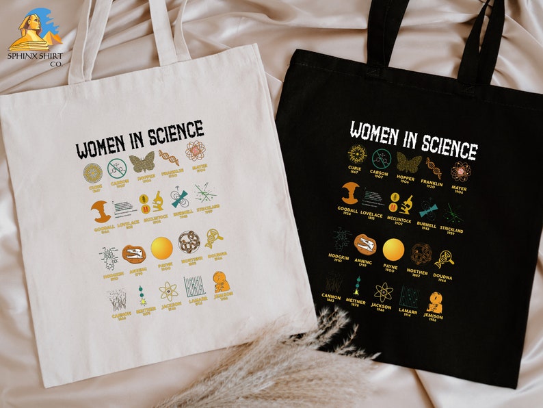 Woman in Science Tote Bag, Science Tote Bag, Science Gifts, Women ...
