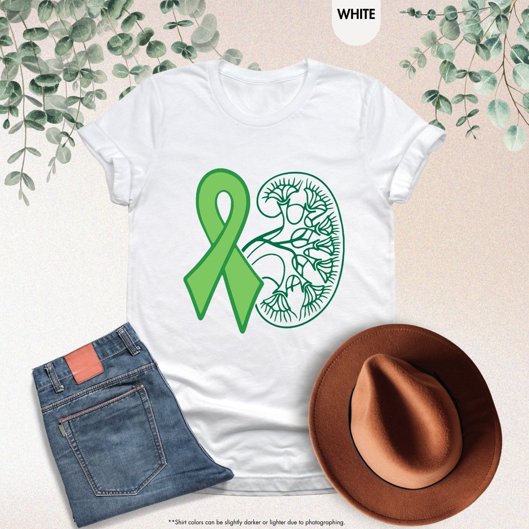 Green Ribbon Shirt, Kidney Disease Awareness Shirt,kidney Disease ...