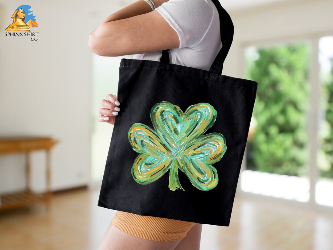 St Patrick's Day Tote Bag, Shamrock Tote Bag, Lucky Gift, St Patricks ...