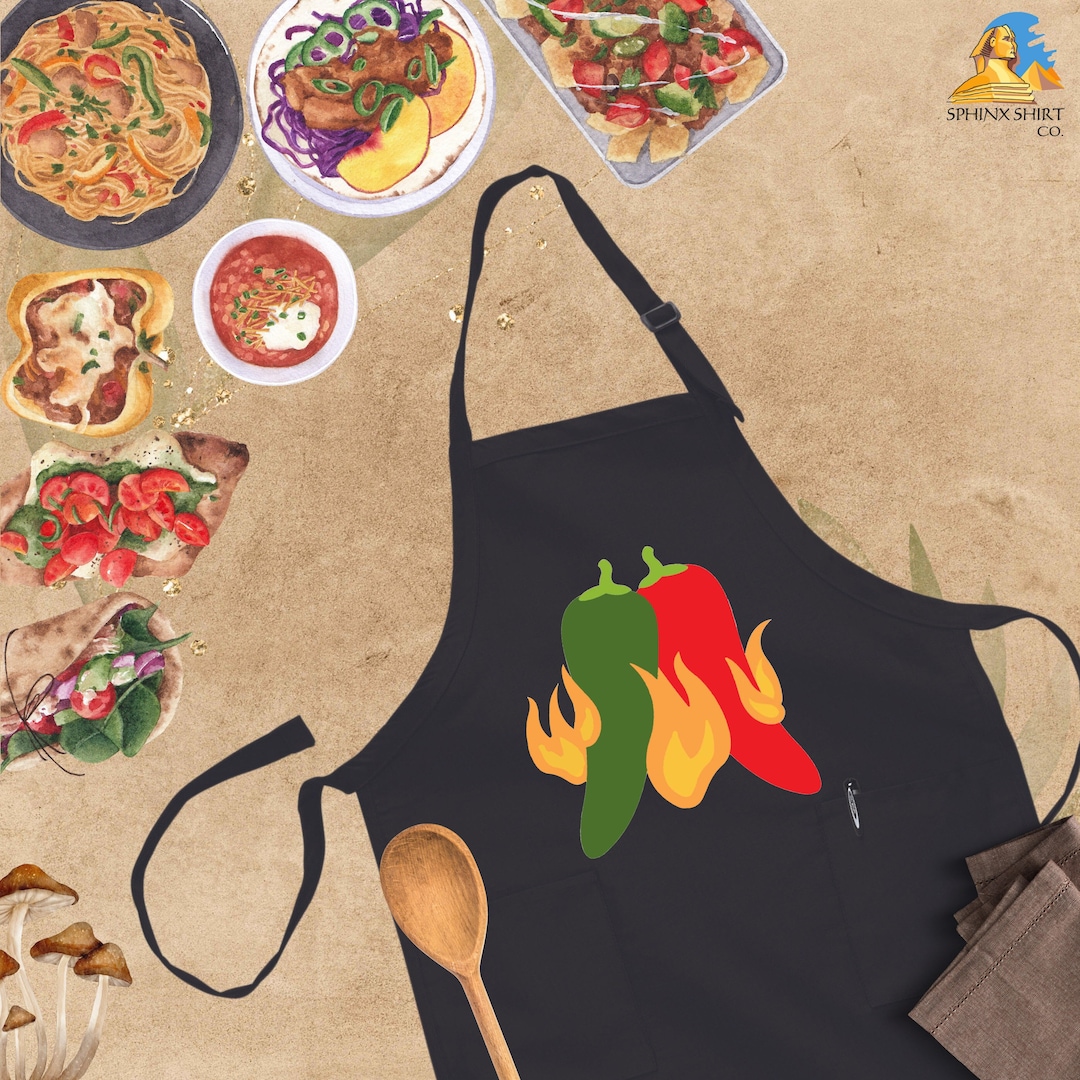 Hot Chili Peppers Apron, Red Hot Chili Peppers Apron, Mexico Gifts ...