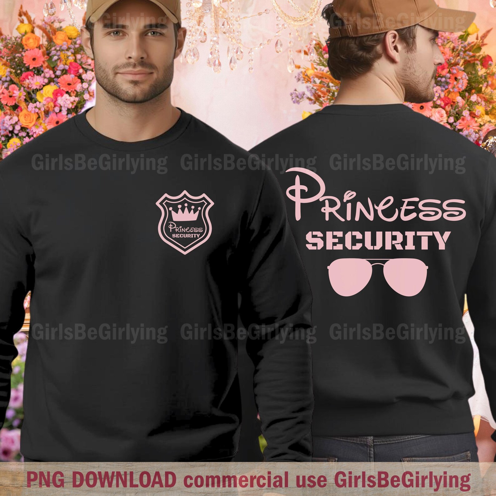 Princess Security Shirt PNG Bundle for Girl Dads | Daddy Daughter ...
