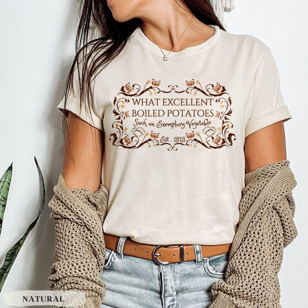Jane Austen Shirt Pride and Prejudice Tshirt Bella Canvas Cotton ...