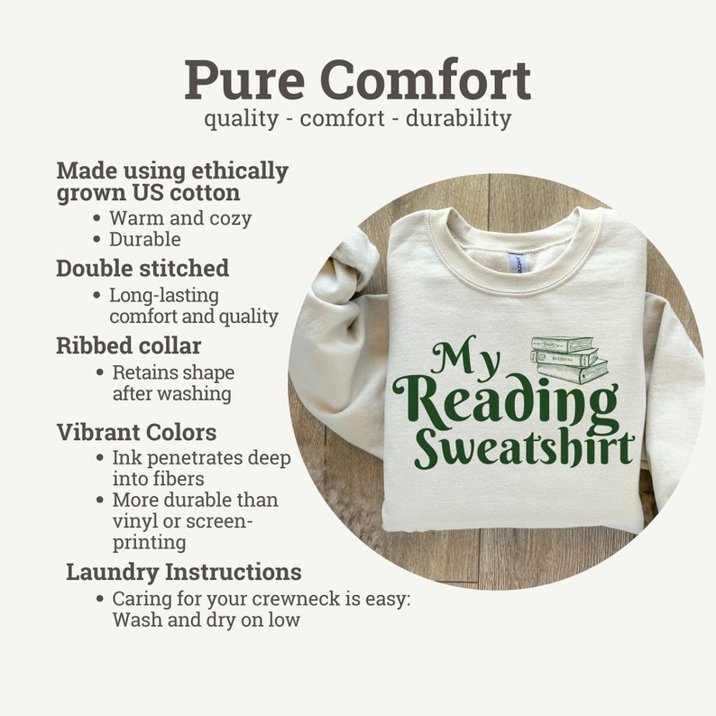 My Reading Sweatshirt Gift for Reader Bookish Crewneck Librarian Shirts ...