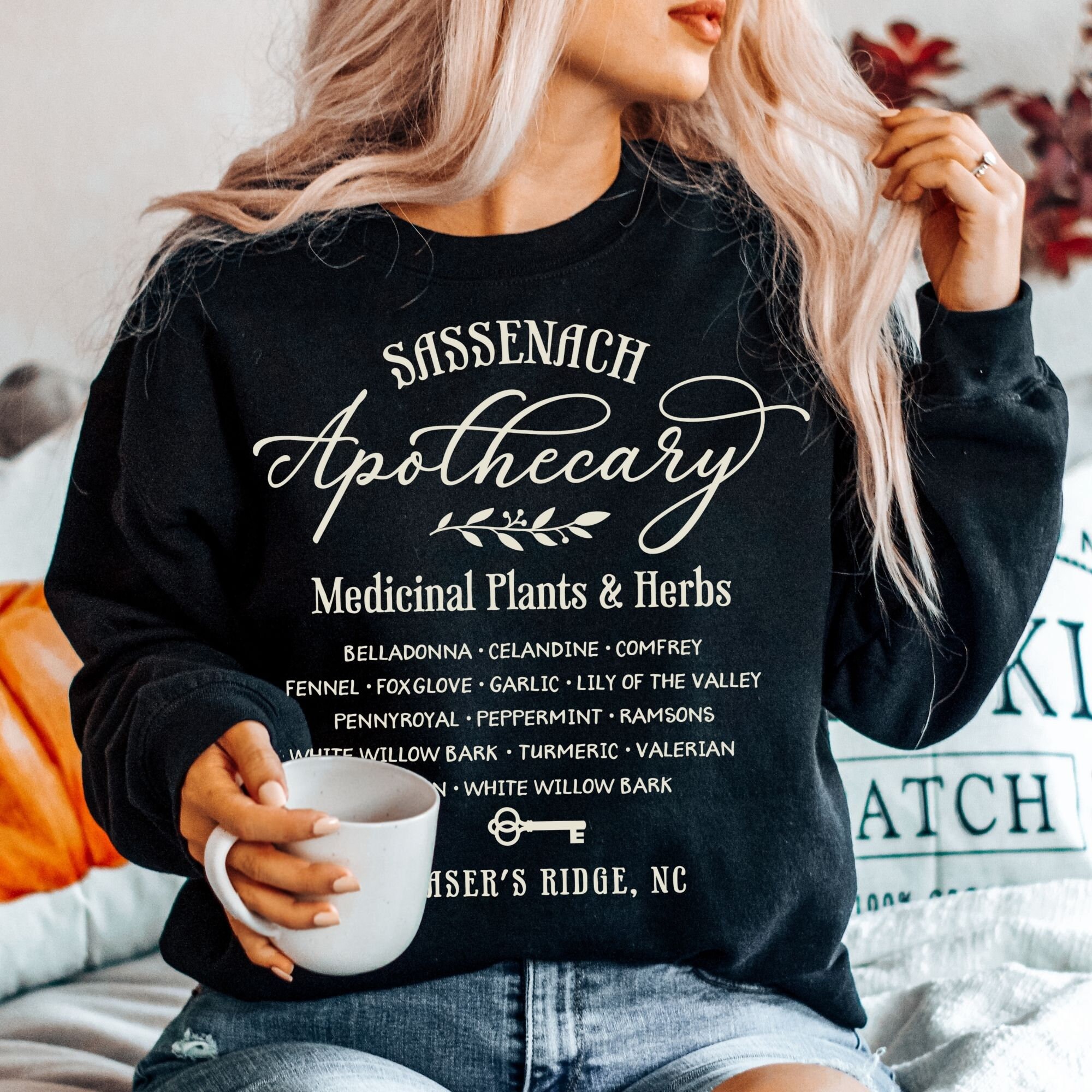 Outlander Shirt Outlander Gifts Sassenach Apothecary Sweatshirt Bookish ...