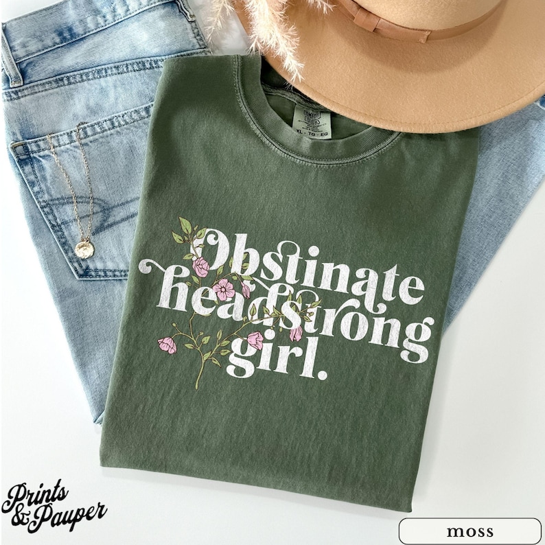Pride and Prejudice Obstinate Headstrong Girl Shirt, Jane Austen ...