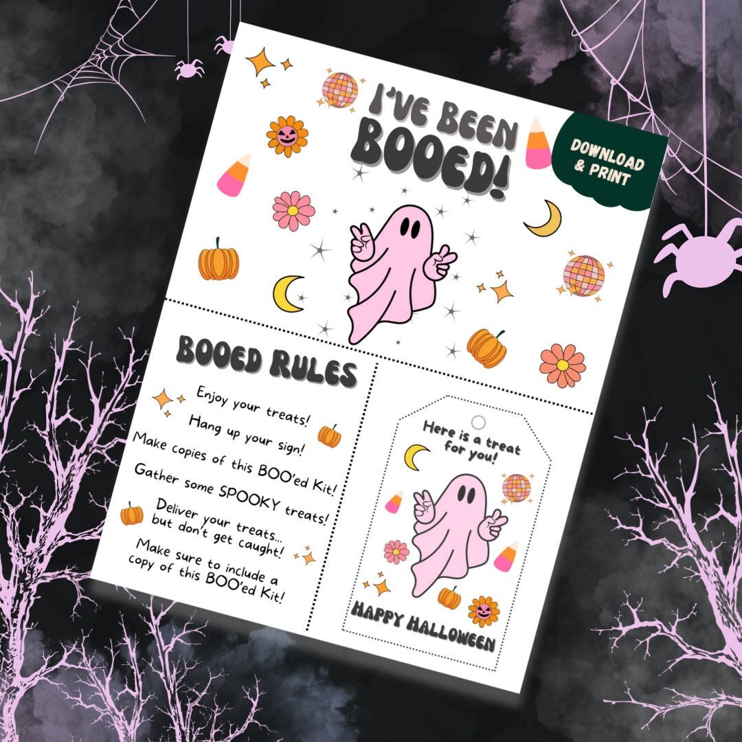 You've Been Booed Bucket Kit Printable Booed Tags Bood Bag Tag Youve ...