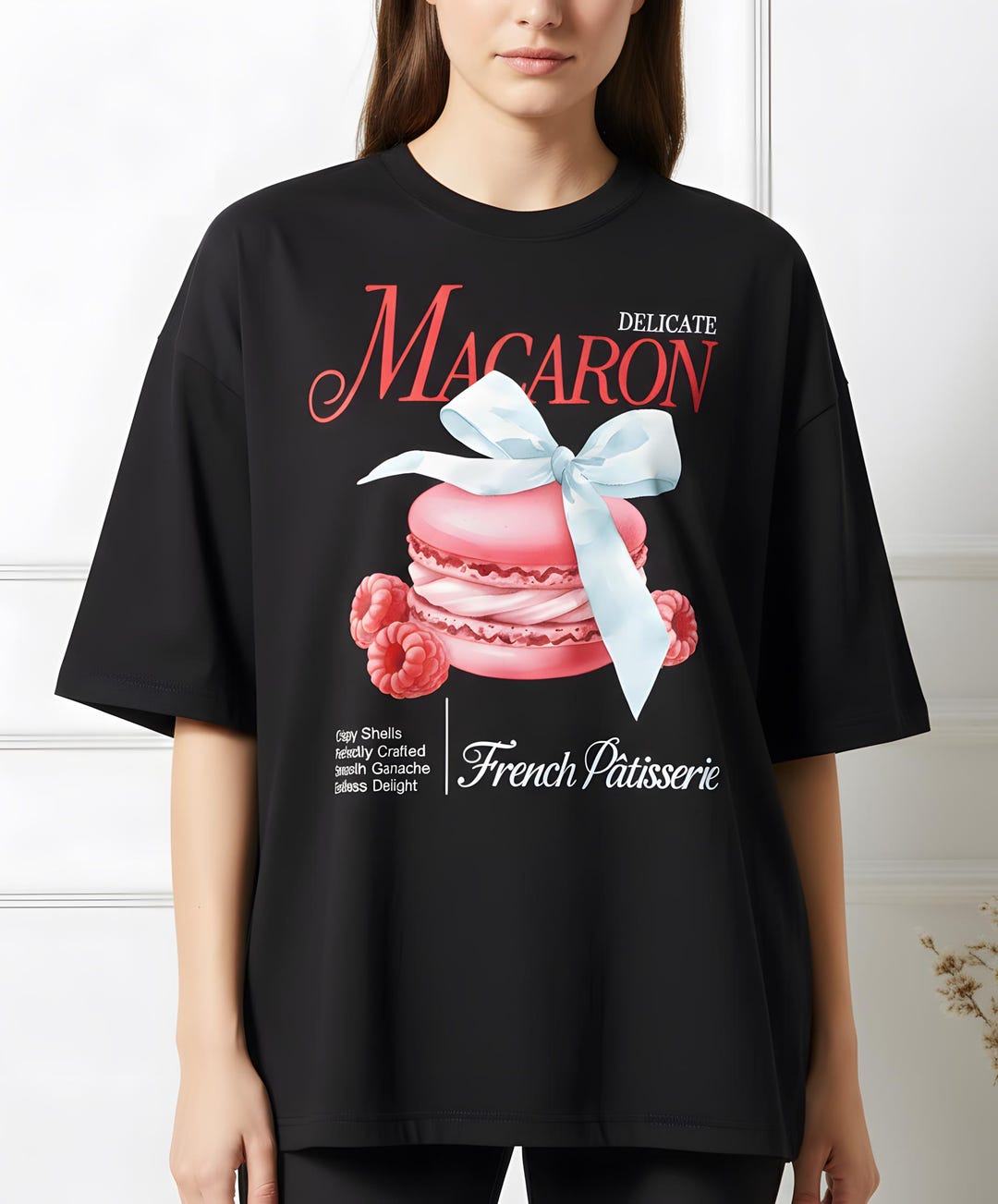 Elegant Macaron Cookies T-shirt PNG, Pastel Watercolor Foodie Shirt ...