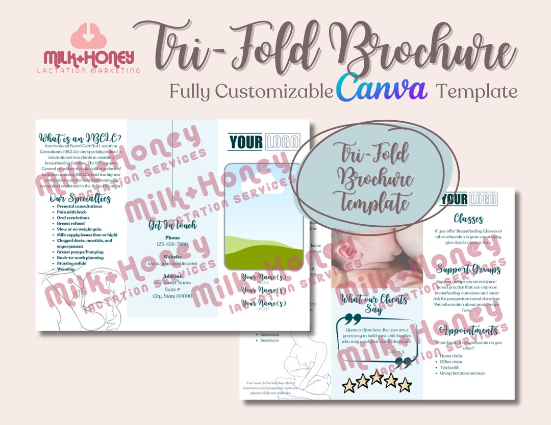 Lactation Consultant Tri-fold Brochure - Etsy