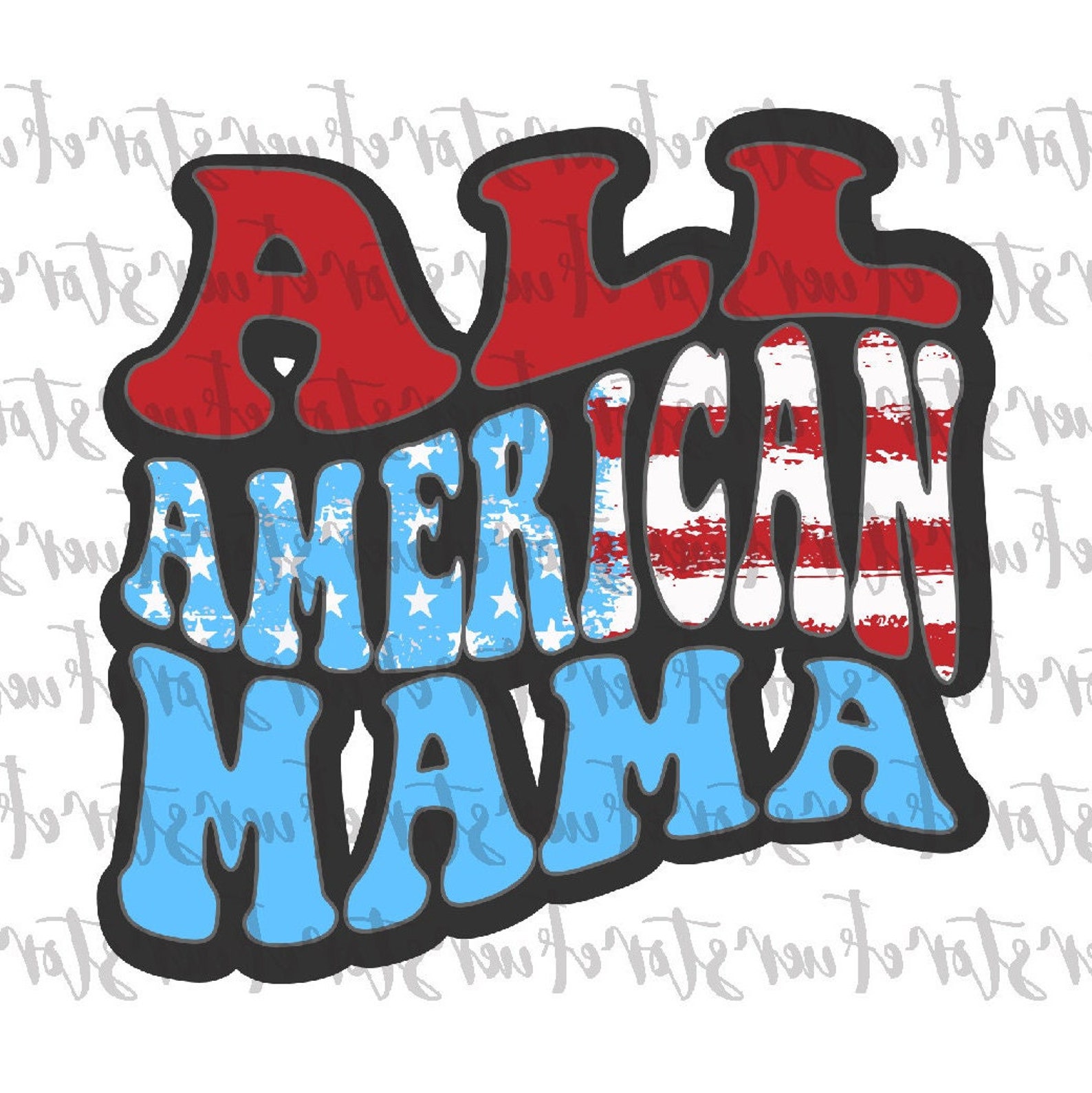 All American Mama Png, American Mama Png, USA Png, Patriotic Png, Retro ...
