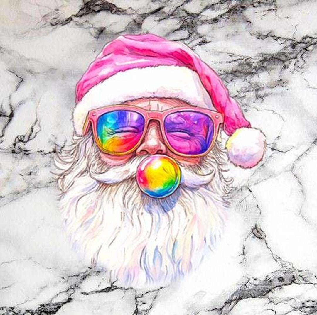 LGBTQ Christmas PNG, LGBT Santa Blowing Bubble Png, Pride Santa Png ...