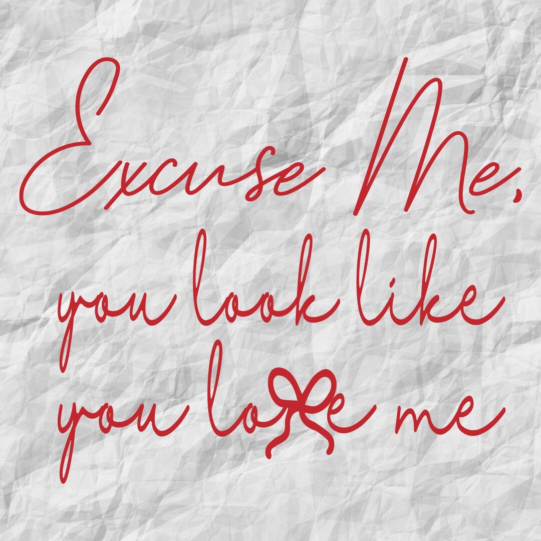 Excuse Me PNG, Excuse Me You Look Like You Love Me, Funny Valentine Png ...
